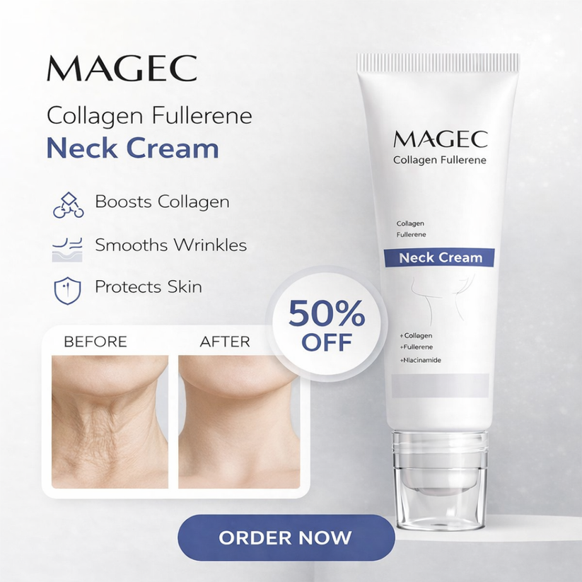 Magec Collagen Fullerene Neck Cream | Tightening & Anti-Wrinkle Formul